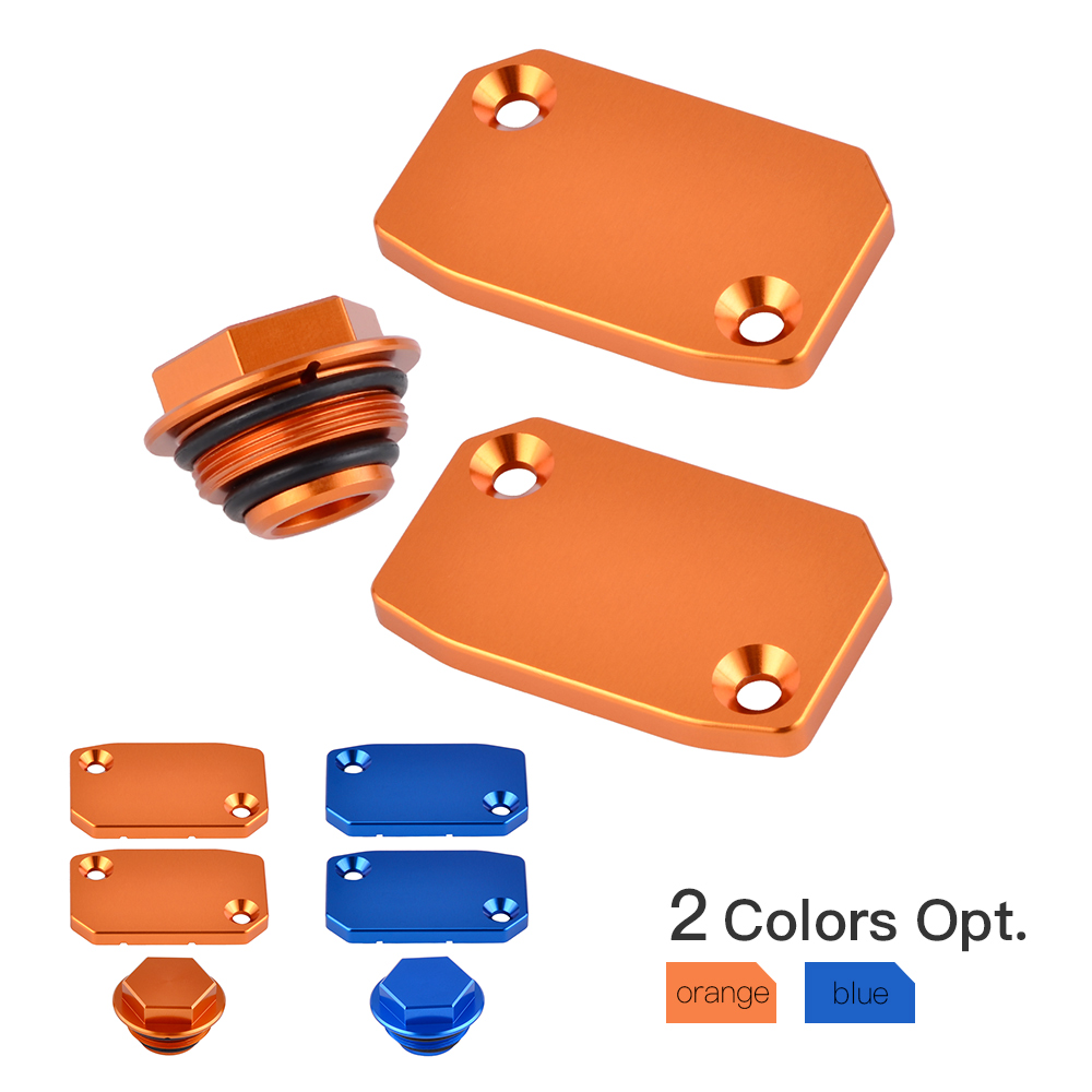 Front Brake Clutch & Rear Brake Reservoir Cover Cap for KTM 250 350 450 ...